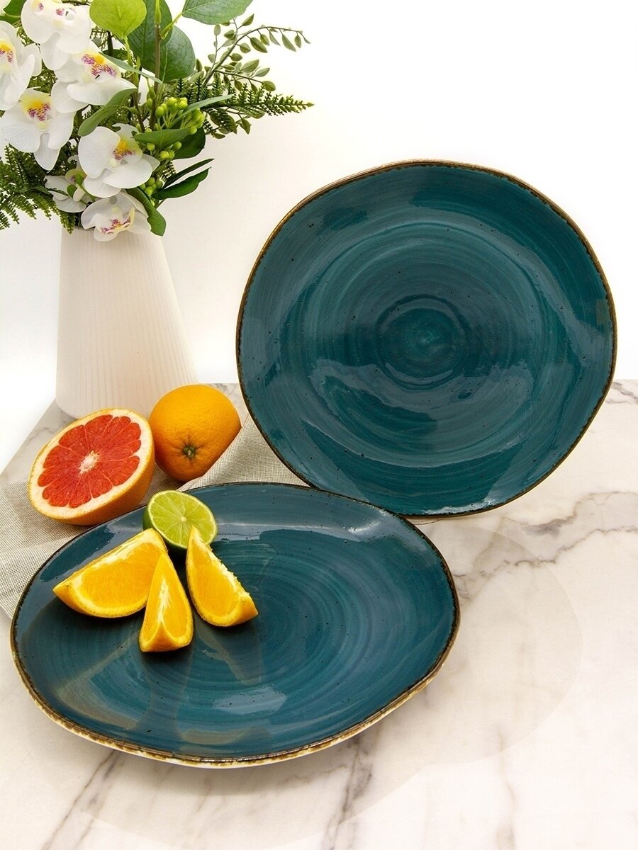 Набор фарфоровых тарелок Fusion Green Sea 25,5 см, 2 шт
