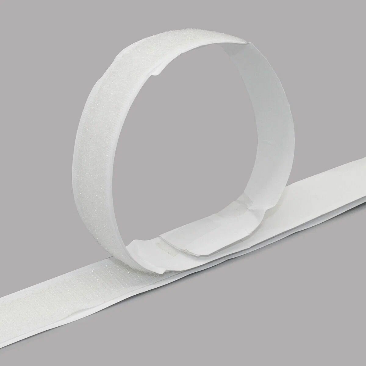 Контактная клеевая липучка велкро, белая, 20 мм*3 м