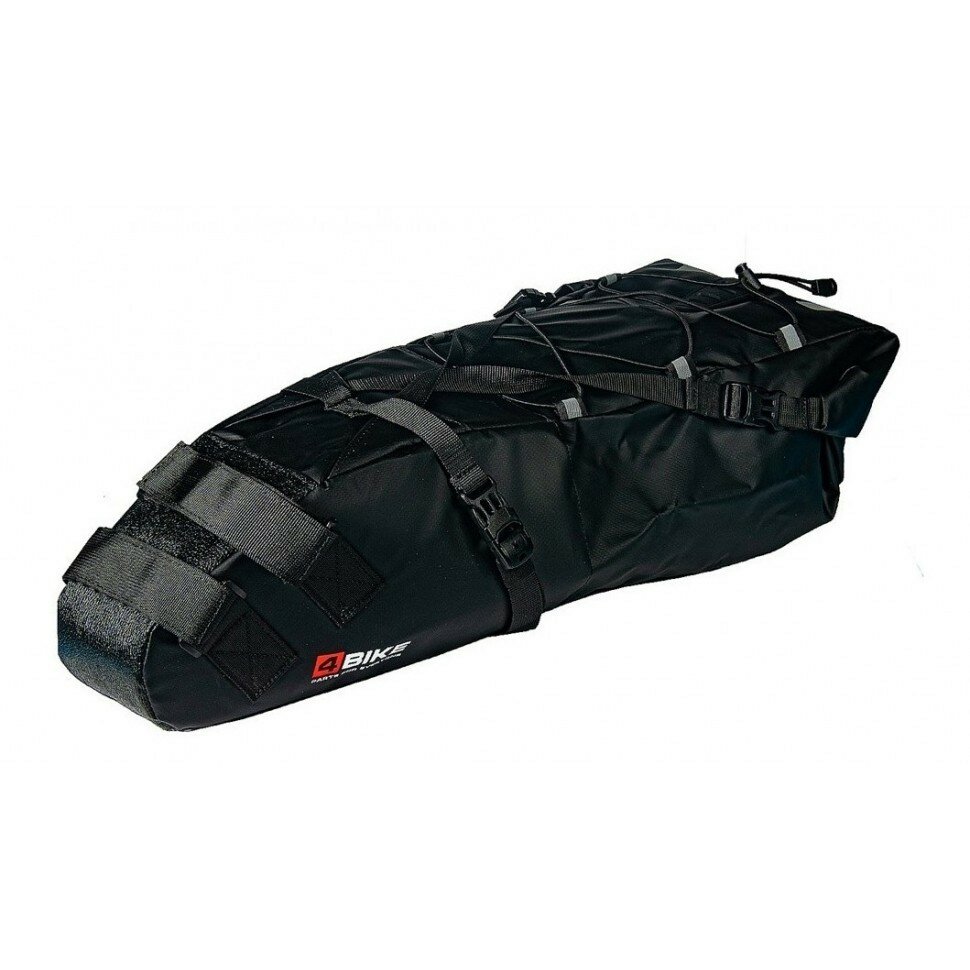 Велосумка под седло для байкпакинга 4BIKE 13L Saddle Bag, 100% влагозащита.