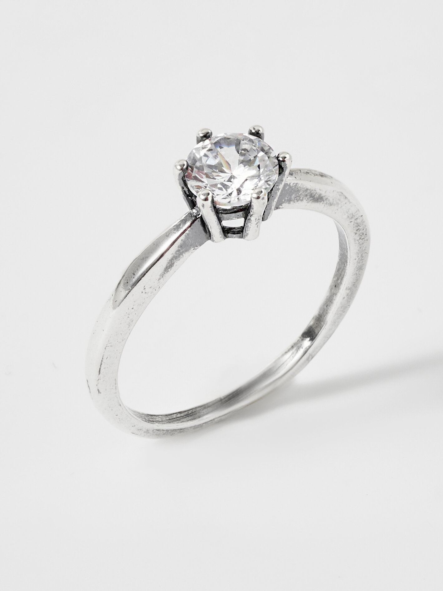 Кольцо обручальное, фианит