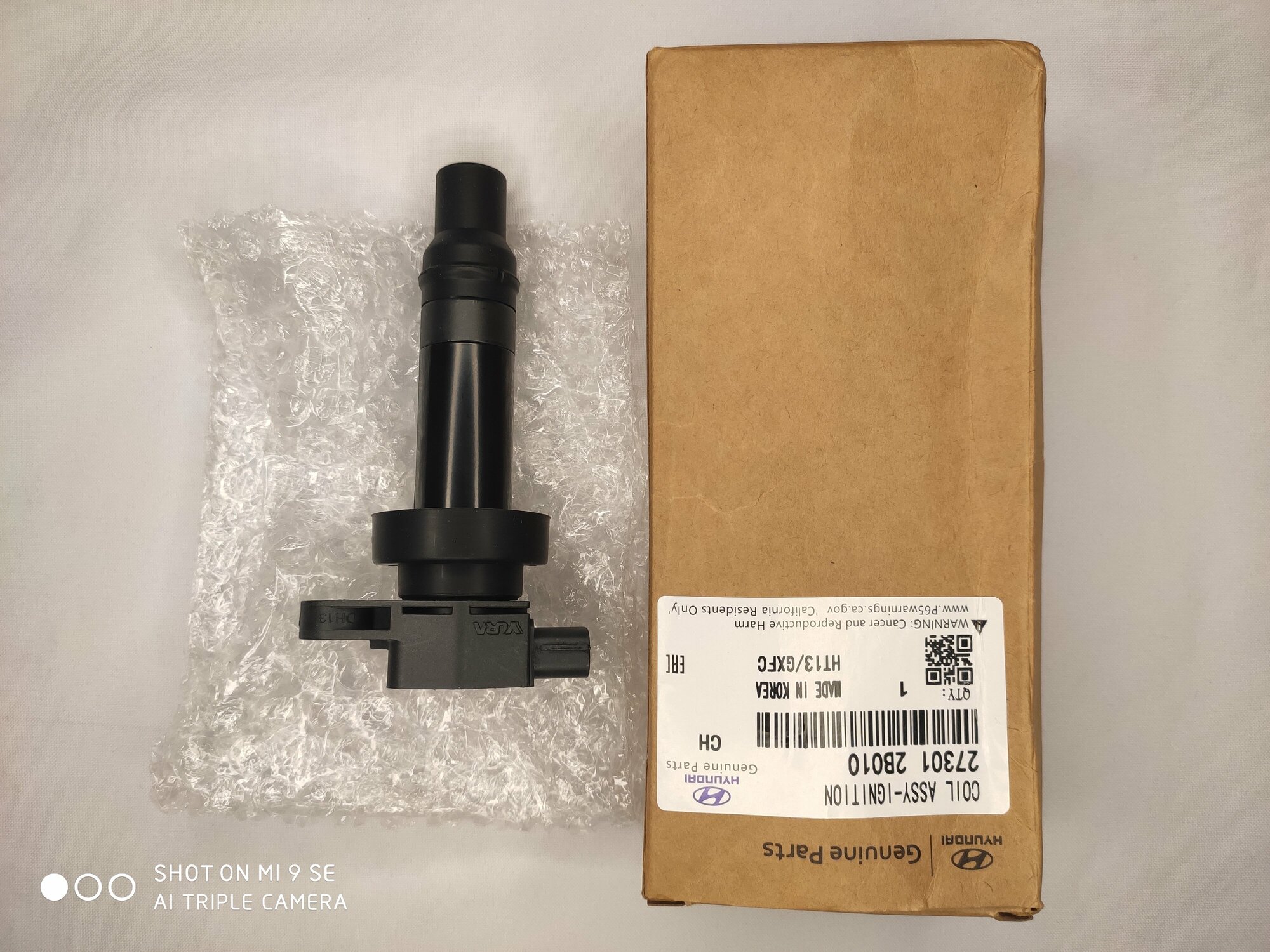 Катушка зажигания Hyundai, 1 шт, 273012B010