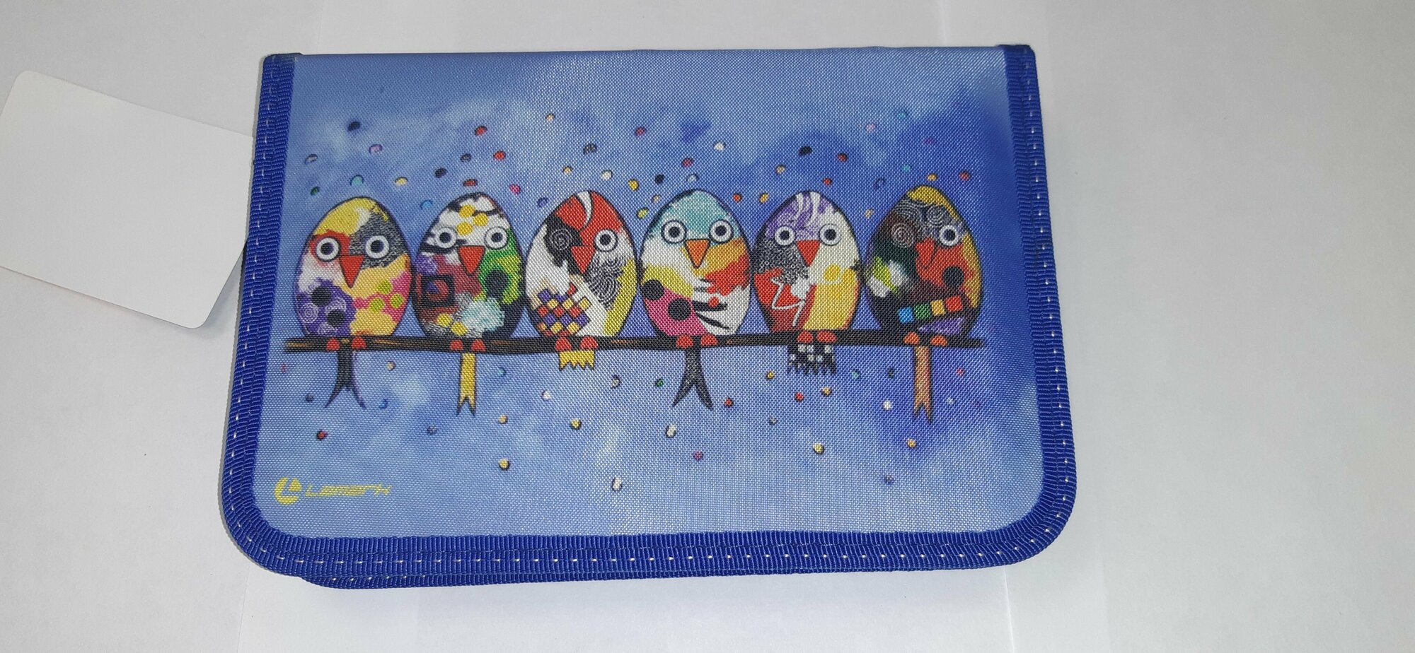 Пенал на 1 молнии 20*13 см Птички, печать по ткани