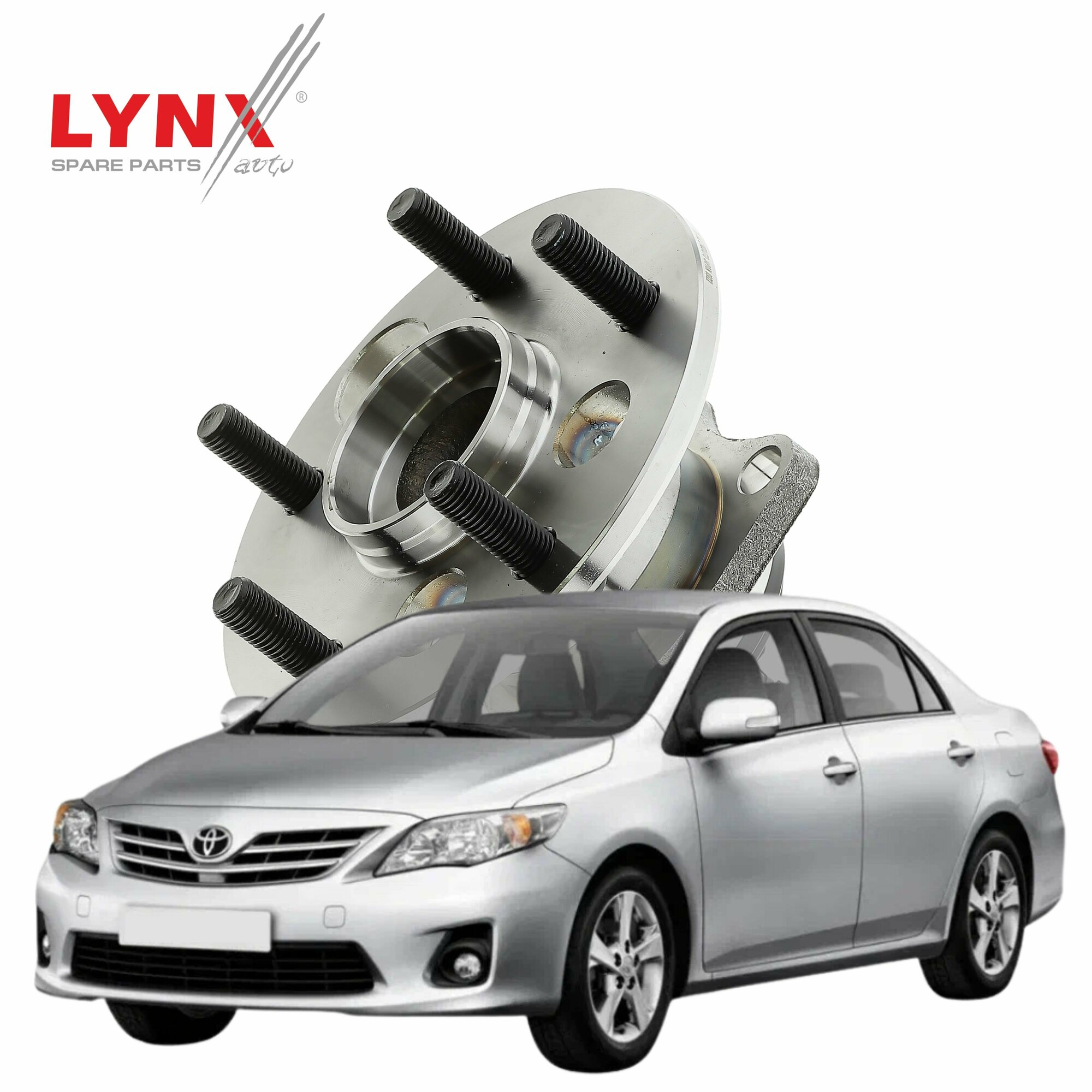 Ступица колеса Toyota Corolla (10) / Тойота Королла 2006 2007 2008 2009 2010 2011 2012 2013 / задняя, 1 шт LYNXauto