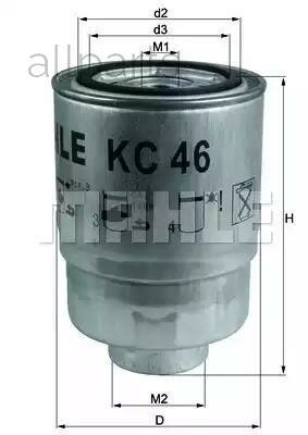 MAHLE KC46 Фильтр топливный ASIA MOTORS: HI-TOPIC 93-, ROCSTA 93-, DAIHATSU: ROCKY Hard Top 85-, ROCKY Soft Top 85-, WILDCAT/ROCKY 85-87, WILDCAT/ROCKY 85-87, HYUNDAI: GALLO