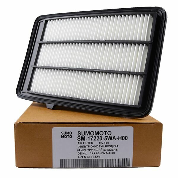 Фильтр воздушный двигателя A-8014V; SM-17220-5WA-H00 Sumomoto; для Honda Vezel RU1; OEM 17220-5WA-H00
