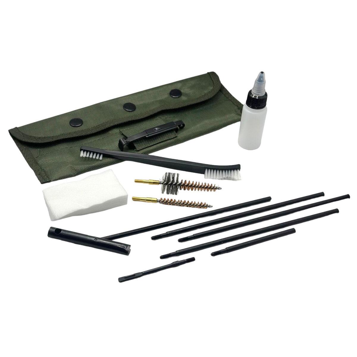 Набор для чистки оружия, предназначен для ухода за оружием калибра 22/5.56 мм.
