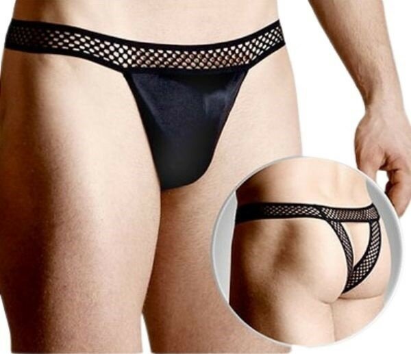 Трусы стринги эротические с декоративными лентами мужские Softline "SLC"