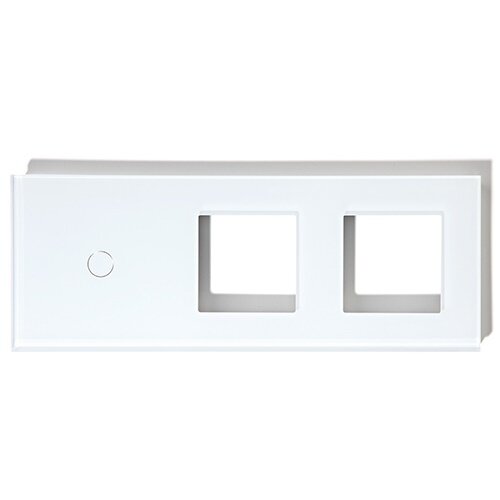 Рамка комби 3 поста (1G+2F) 228*86мм, стекло, цвет белый