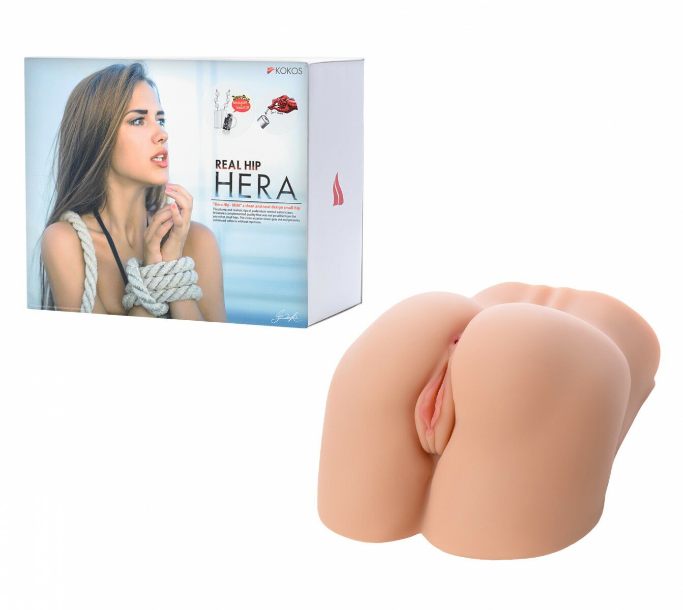 Мастурбатор реалистичный Kokos «Hera» с вибрацией и ротацией
