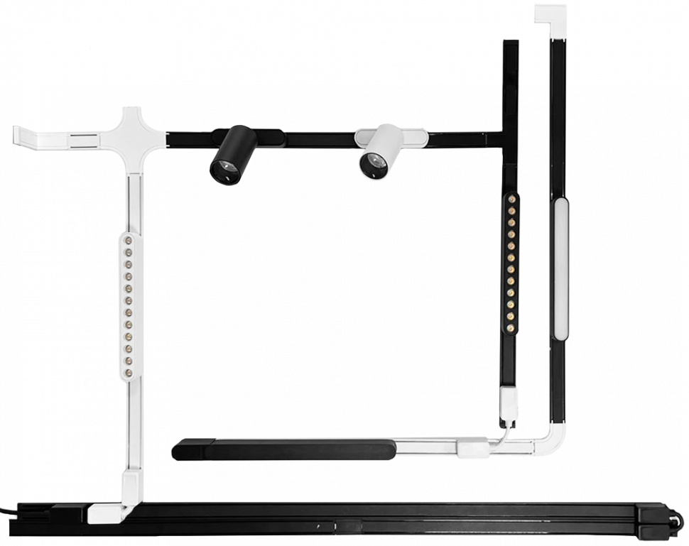 Коннектор угловой (гибкий) EKS CLARUS 48V для магнитного ультратонкого шинопровода, белый