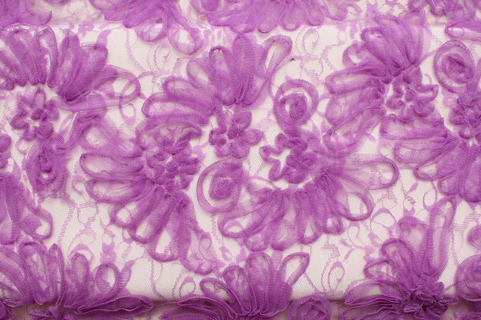 Ткань для вечернего платья Cadena светло-сиреневая-орхидея, ш132см, 0,5 м