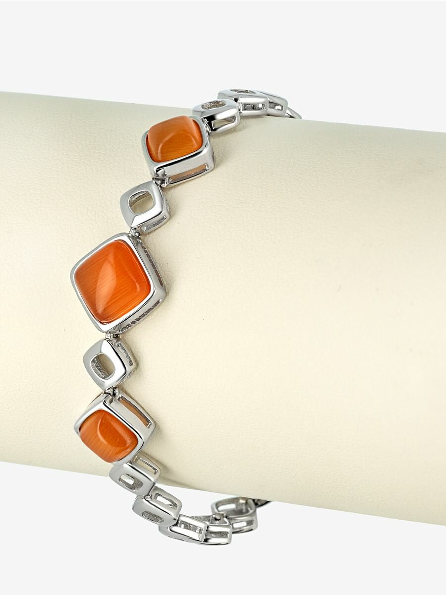 Браслет, серебро, 925 проба, родирование