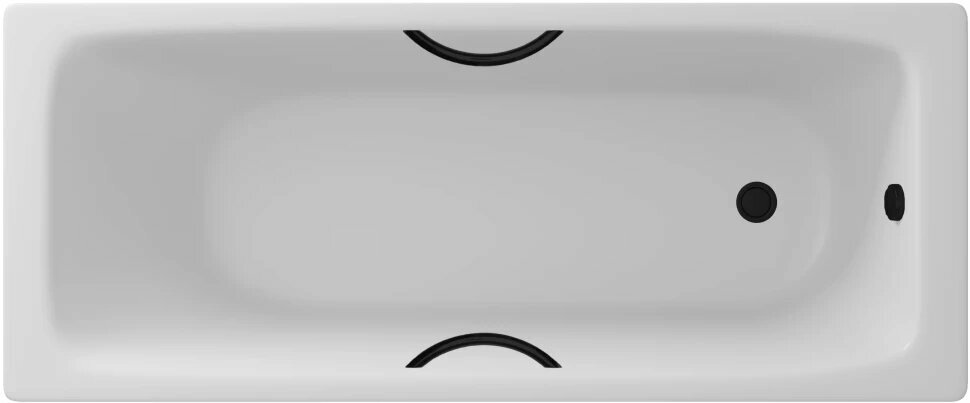 Ванна чугунная Delice Biove DLR220509RB 170x75 см, с ручками, белый