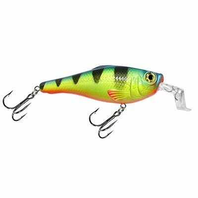 Воблер для рыбалки AQUA SHAMAN SR 95mm, цвет 062 (флуоресцентный окунь), 1 штука