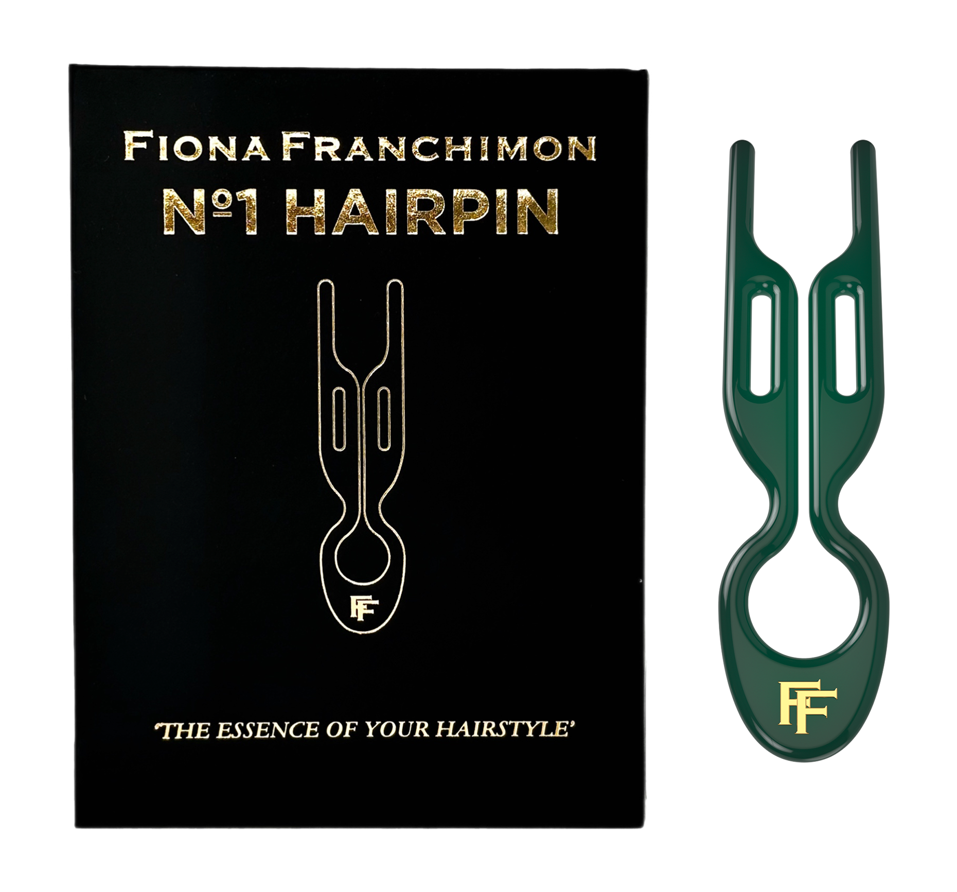 FIONA FRANCHIMON Шпильки No1 Hairpin Изумрудного цвета (набор из 3 шпилек)