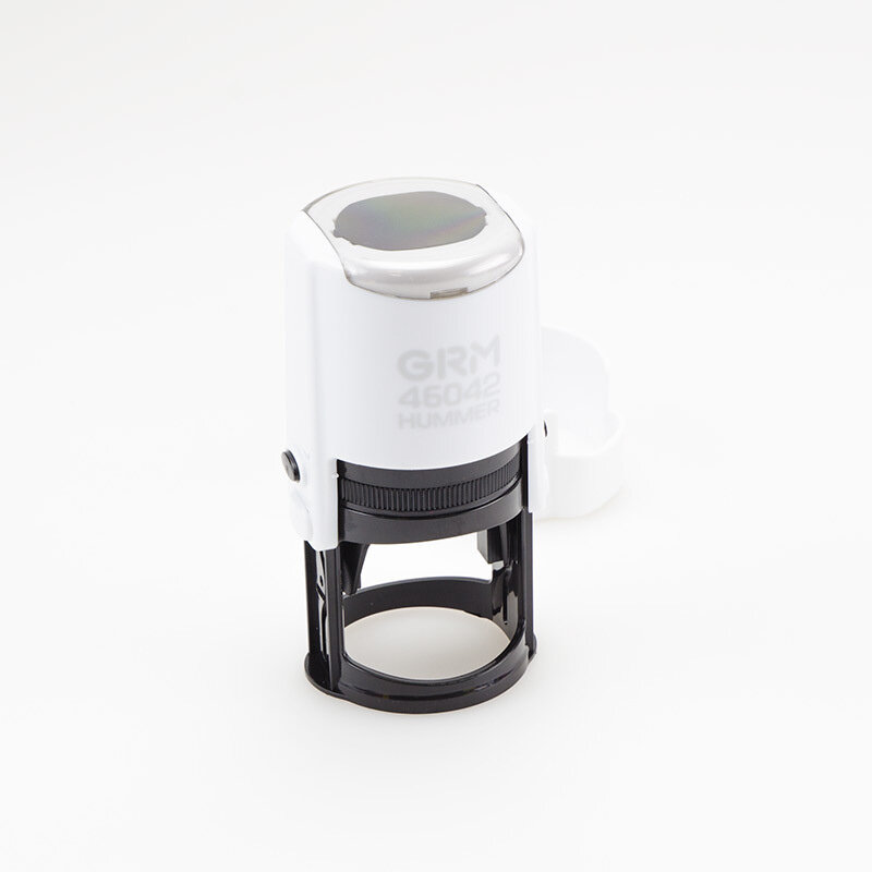 GRM 46042 Hummer - Оснастка для печати в боксе, корпус ABS, белый глянец, д.42 мм.