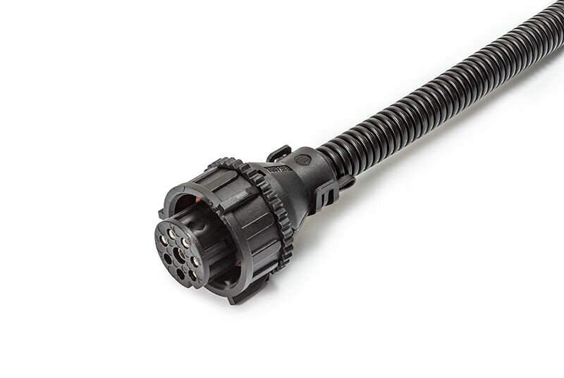 Разъем байонет (розетка) для ГАЗ, Камаз, Mercedes, УАЗ, MAN, МАЗ / 6-ти контактный, с прямым адаптером, с проводами