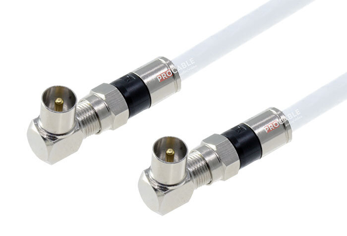 Антенный телевизионный кабель HDTV (угловой штекер-угловое штекер) ITALY 0.25 метра (25см)