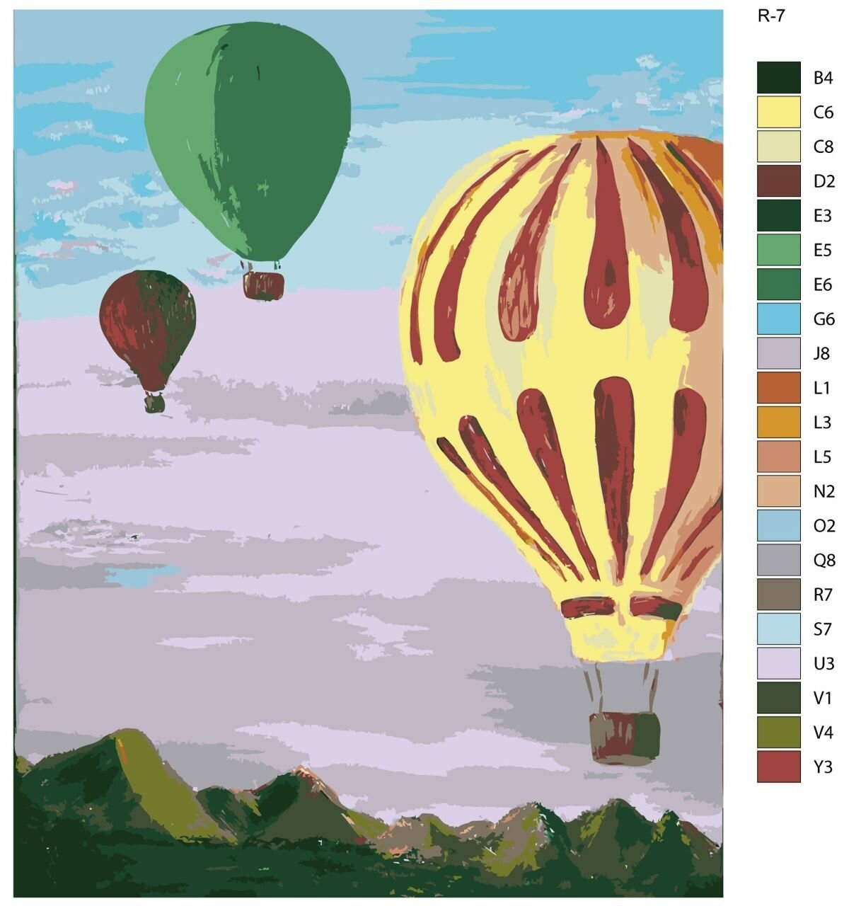 Картина по номерам R-7 "Каппадокия. Воздушные шары" 40x50 см