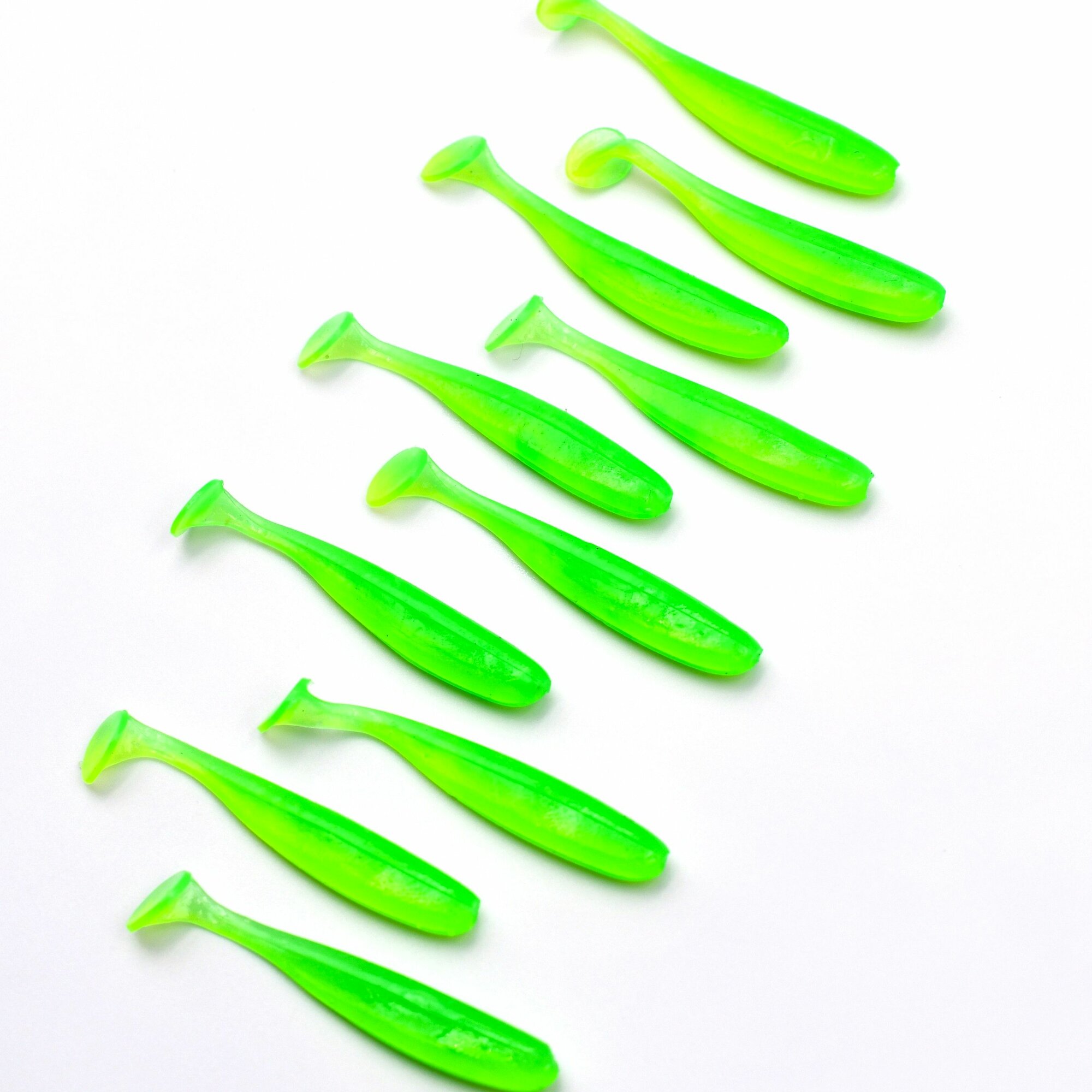 Силиконовая приманка виброхвост 10 штук 2" Япония на окуня; судака; щуку