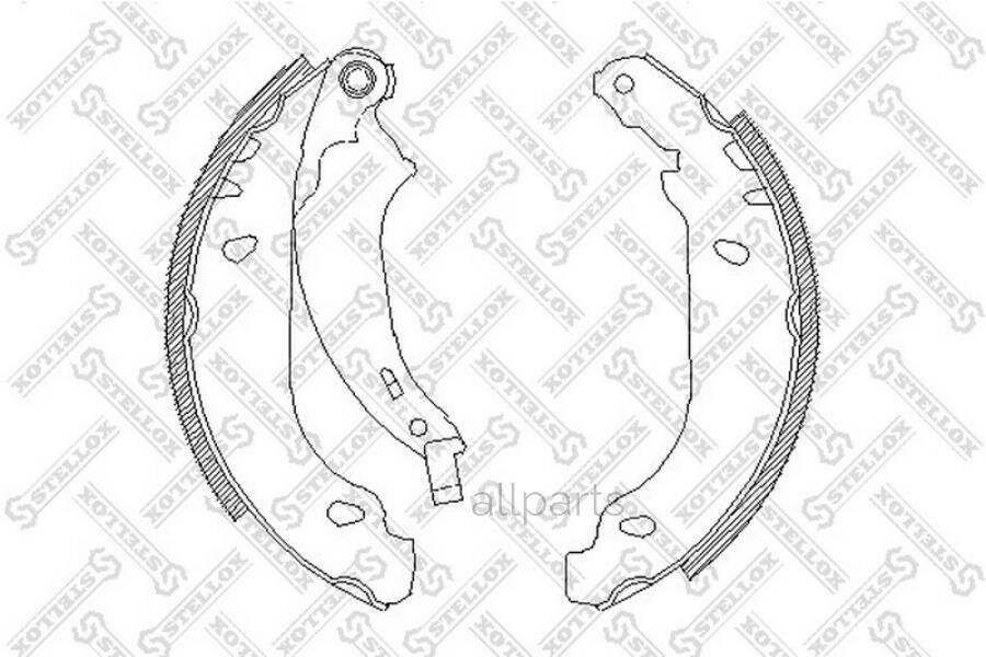 STELLOX 087100SX 4076.00=636 SBS ! колодки барабанные\ Peugeot 206 1.1i-1.9D 98>