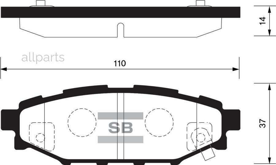 SANGSIN BRAKE SP2118 Колодки торм. дисковые Hi-Q SUBARU OUTBACK(BM) 09- R (D1114)