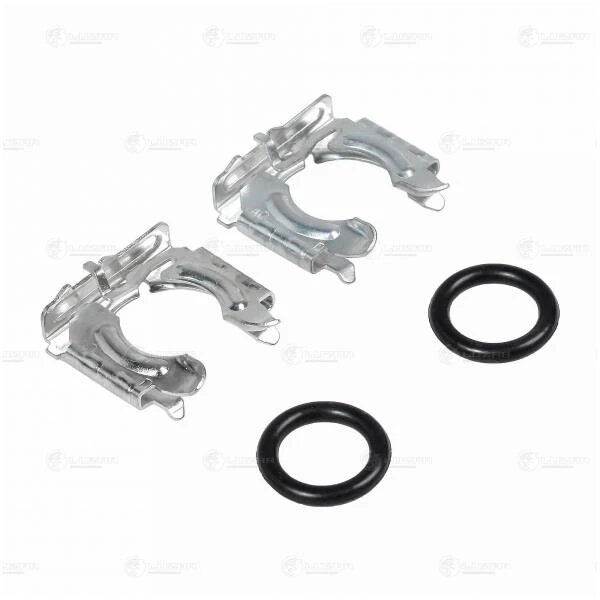 Ремкомплект подключения радиатора отопителя для а/м Lada Vesta LUZAR (фиксатор 2 шт, кольца 2 шт.)