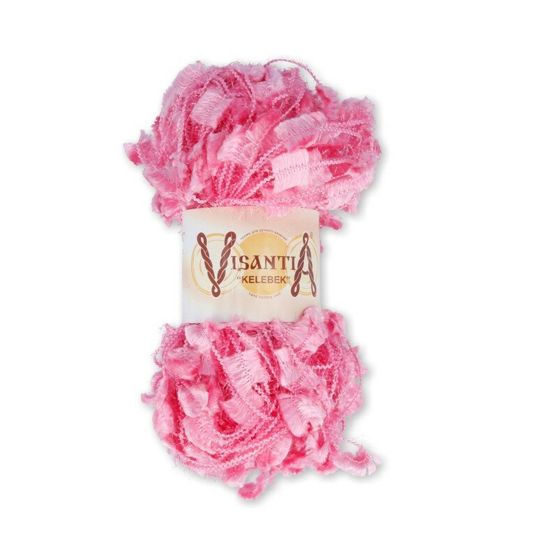 Пряжа VISANTIA "KELEBEK" 80% полиэстер, 20% люрекс 100 г 100 м №07 розовый