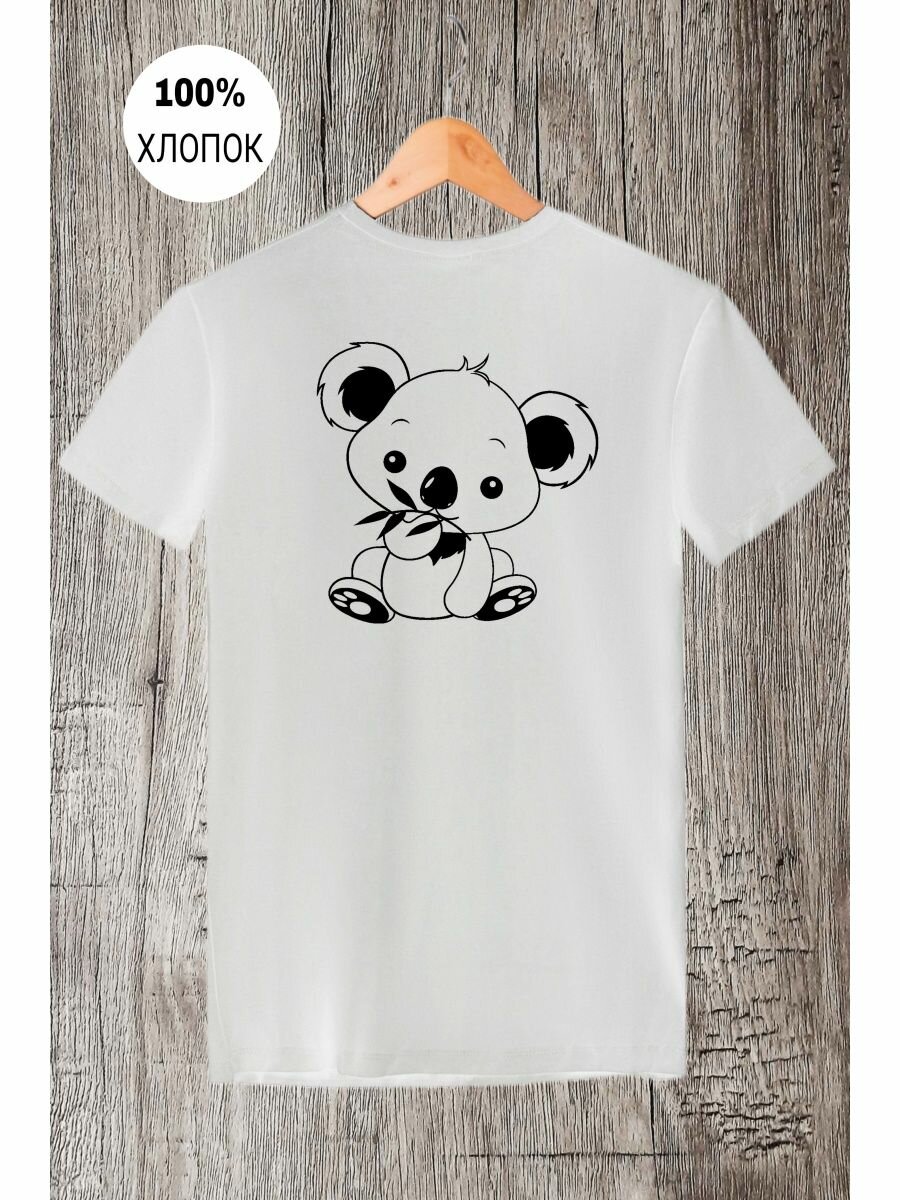 Футболка panda животные черная панда