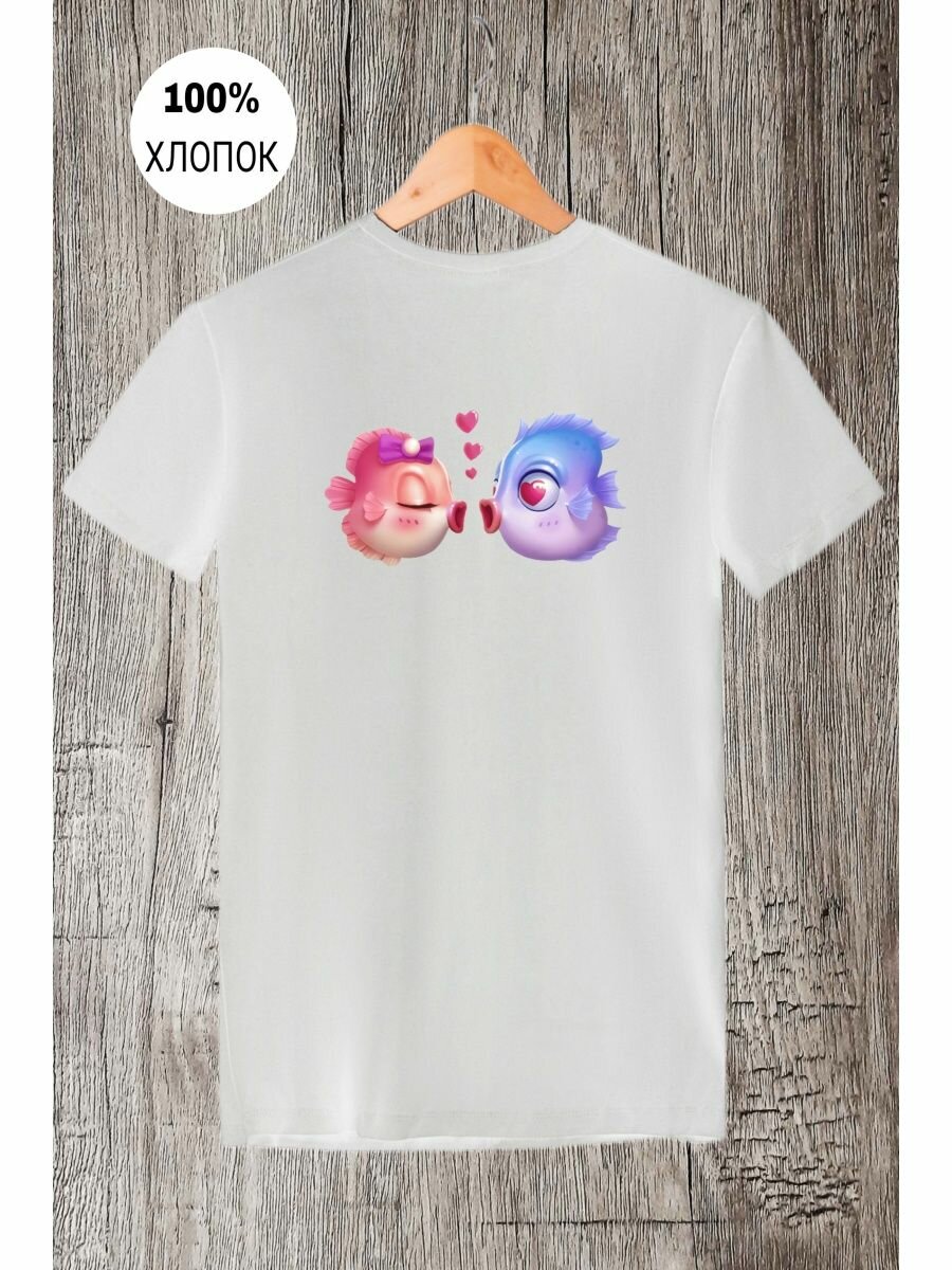 Футболка fish in love влюбленные рыбки