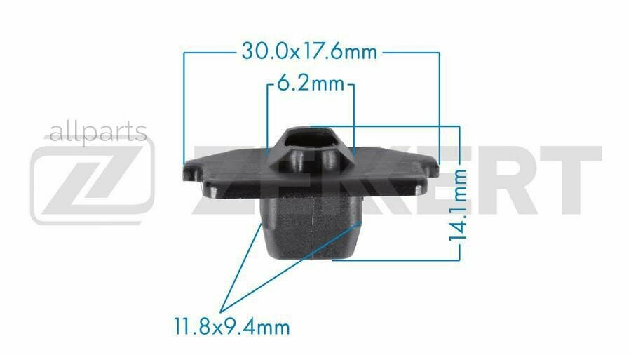 ZEKKERT BE-3596 Клипса крепёжная Toyota (миним. кол-во заказа 10 шт)