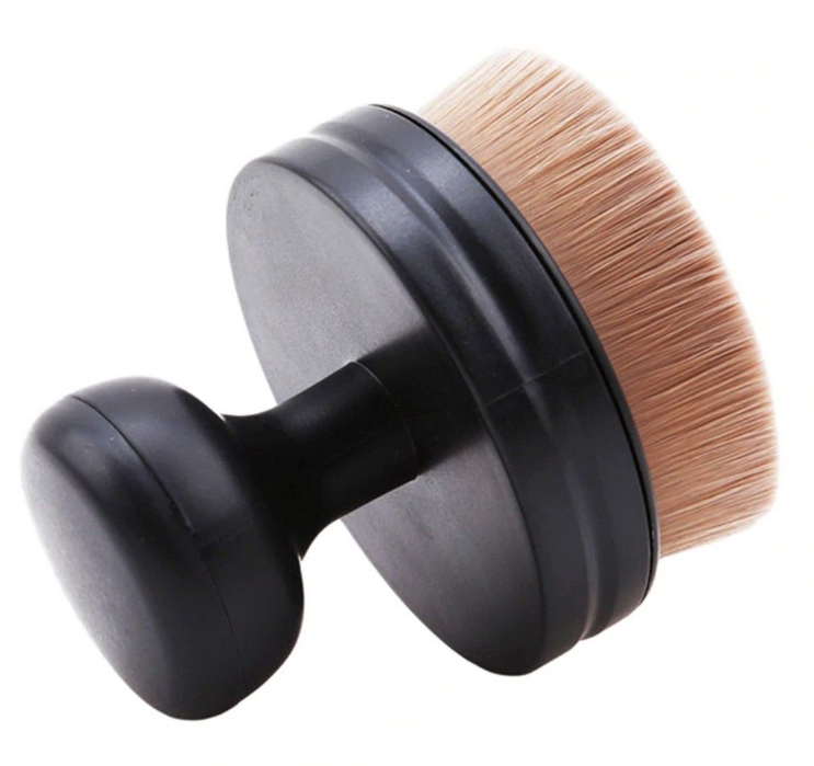 Плоская мягкая кисть Nail Art для макияжа с футляром, черный