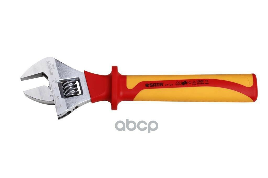 Ключ Разводной 10 (260Мм. Рук. полим.) Диэлектрический SATA арт. 47103