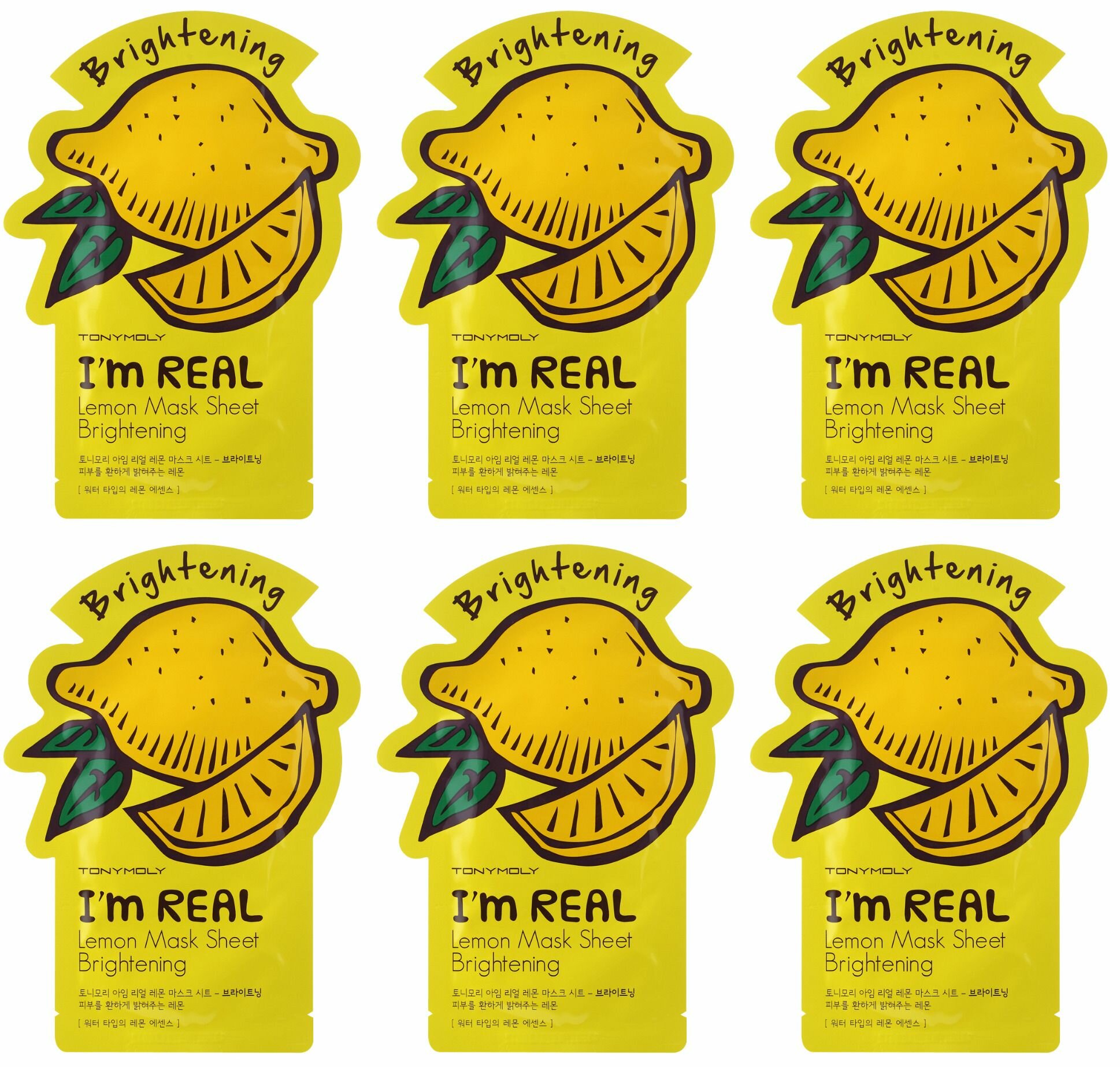 Tonymoly Маска Тканевая с экстрактом лимона, 21 мл, 6 шт