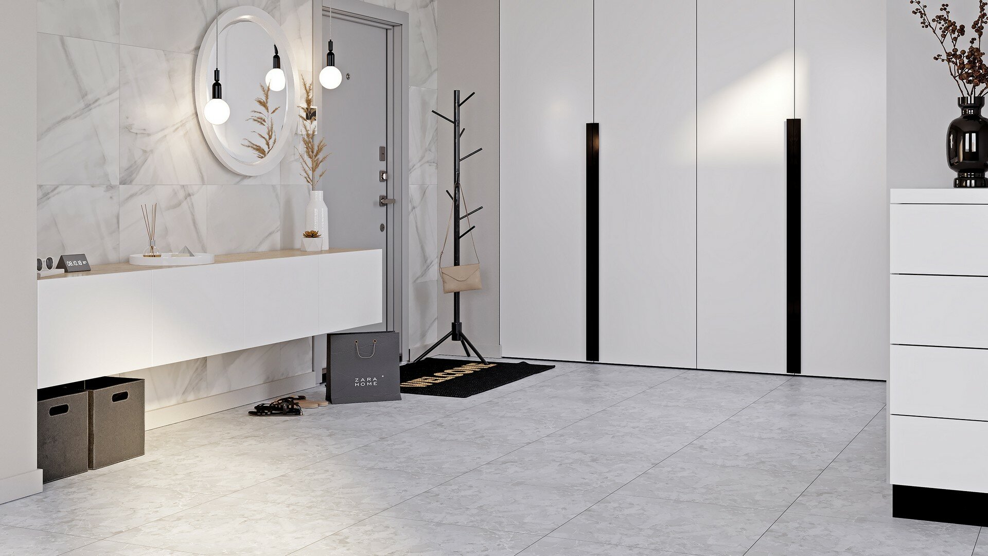 Керамогранит Dako Гармония Белый 60x60 E-3012/MR/600x600 мрамор матовая морозостойкая