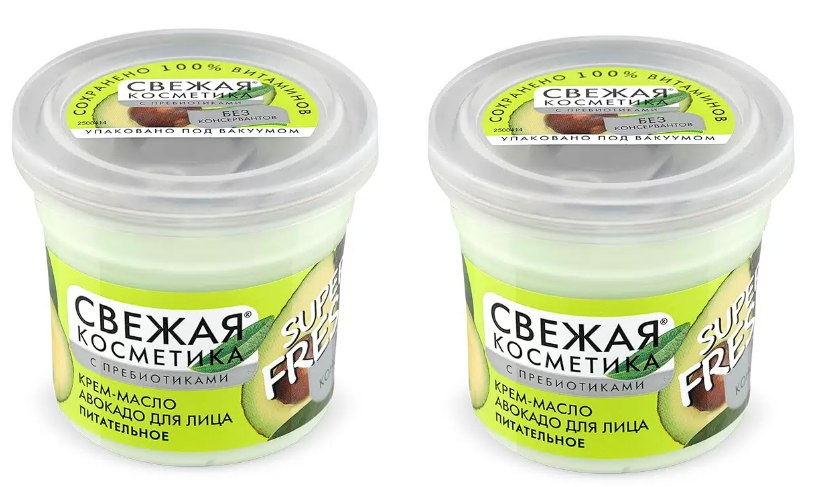 Крем-масло для лица Фито Косметик Свежая косметика питательное, 50 мл, 2 шт.