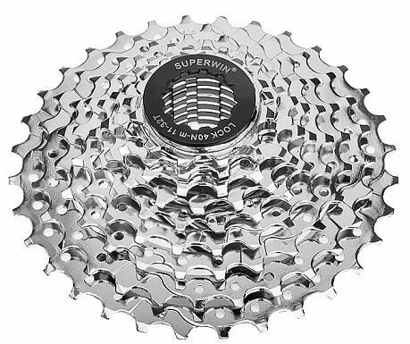 Кассета CS-05 9 скоростей, 11-32Т, сталь, хром 520094