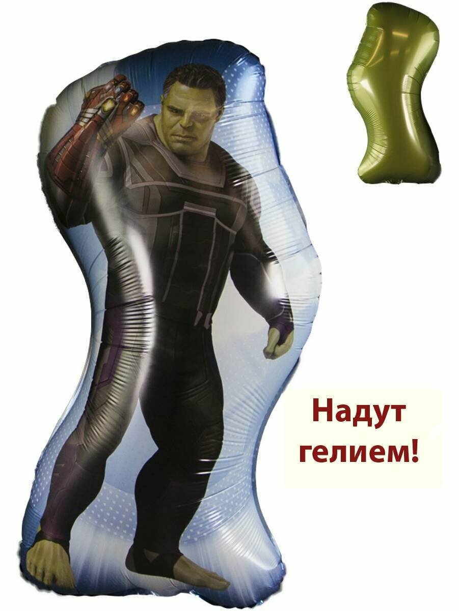 Воздушный шар с гелием фольгированная фигура Герои Марвел Халк 1шт