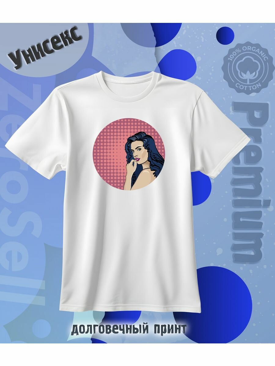 Футболка с девушкой поп арт