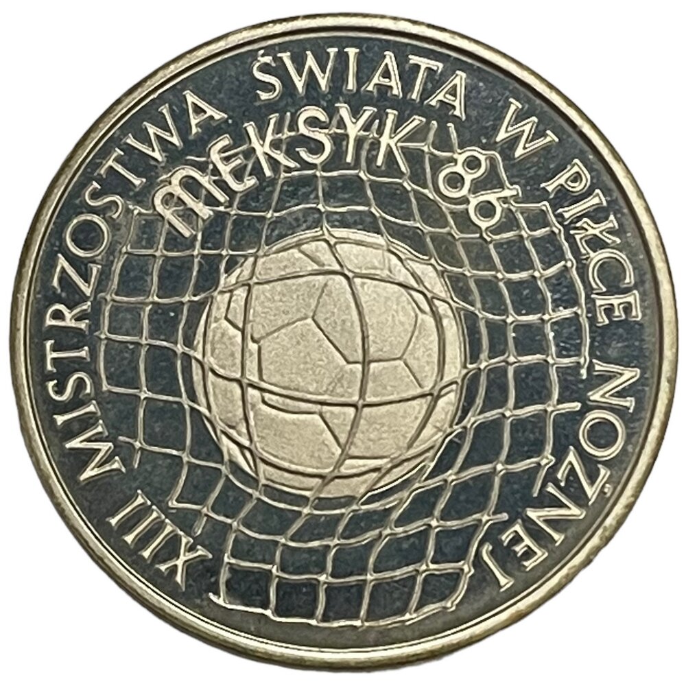 Польша 500 злотых 1986 г. (XIII чемпионат мира по футболу, Мексика 1986) (Proof) (Капсула)