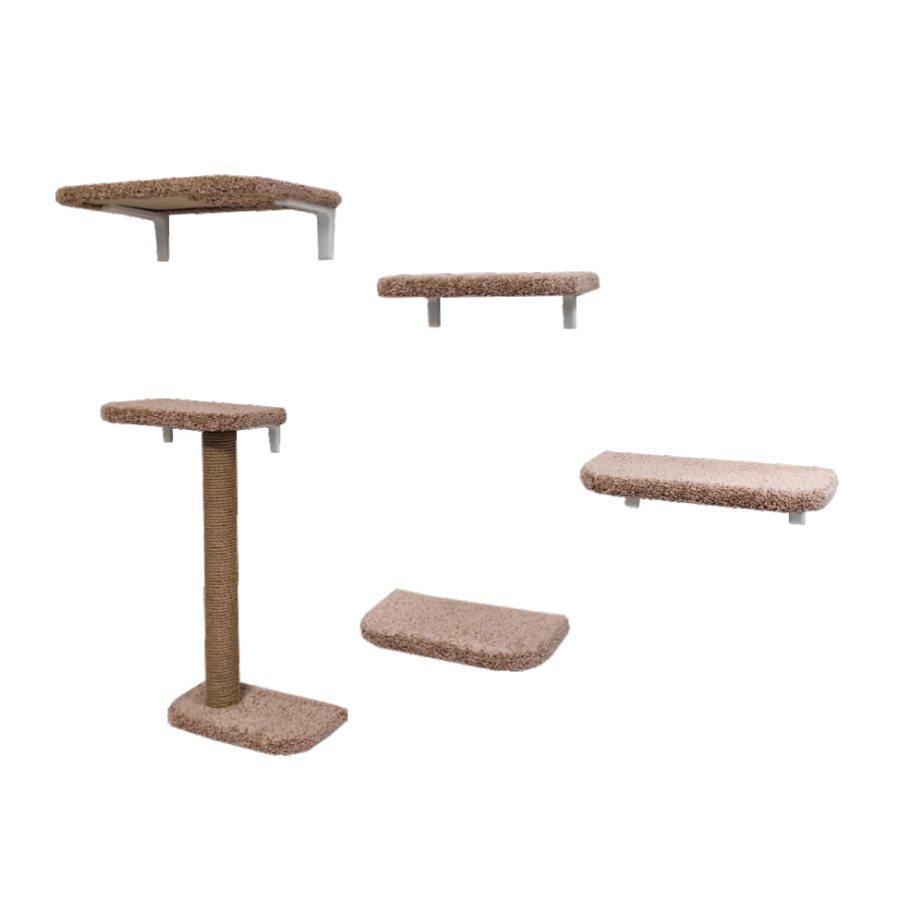 Настенный игровой комплекс для кошек Моя Котя "Монблан", цвет бежевый