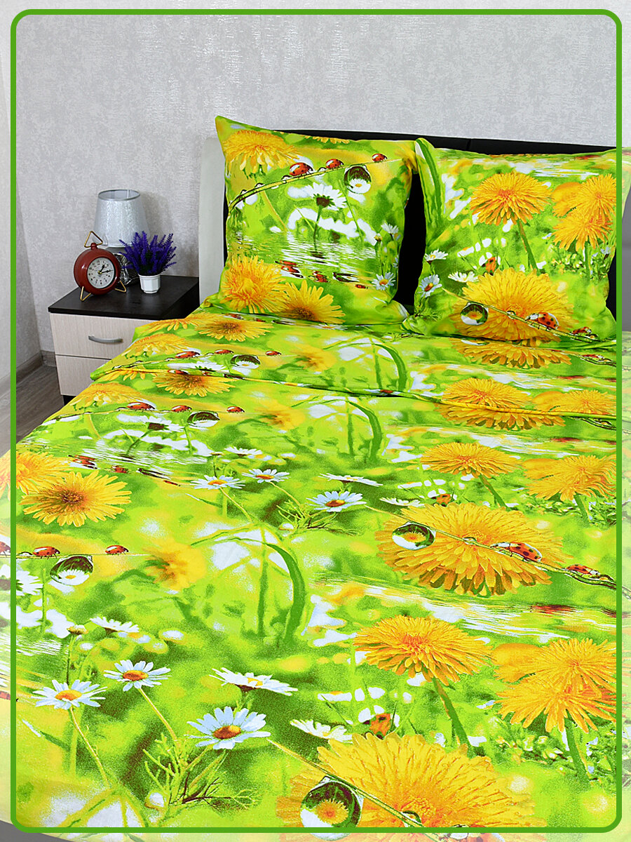 Постельное белье Шуйская бязь Одуванчик 8171-1 1,5 спальное
