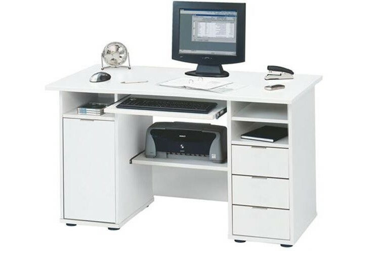 Компьютерный стол 19 Белый 101 124x65x73 см, белый Дом мебели для вас