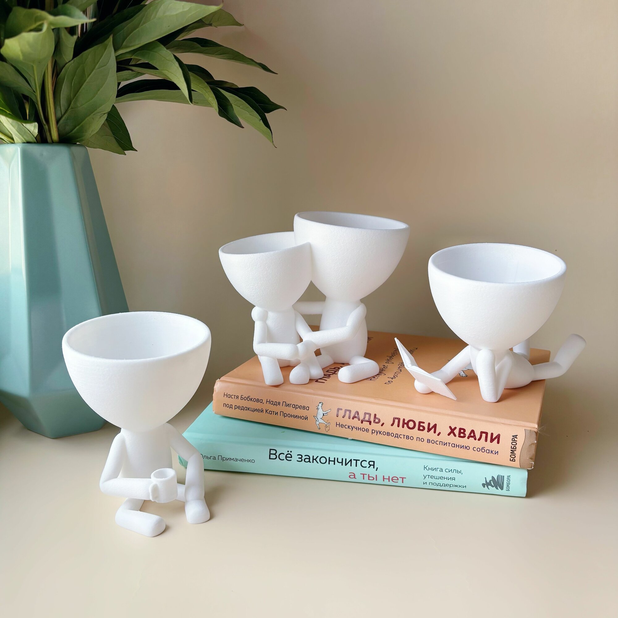 Набор декоративных кашпо - человечки