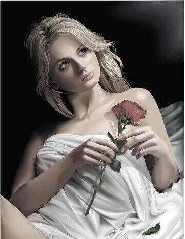 Алмазная мозаика/ подрамник 50*65 см/ девушка/ сложность 5