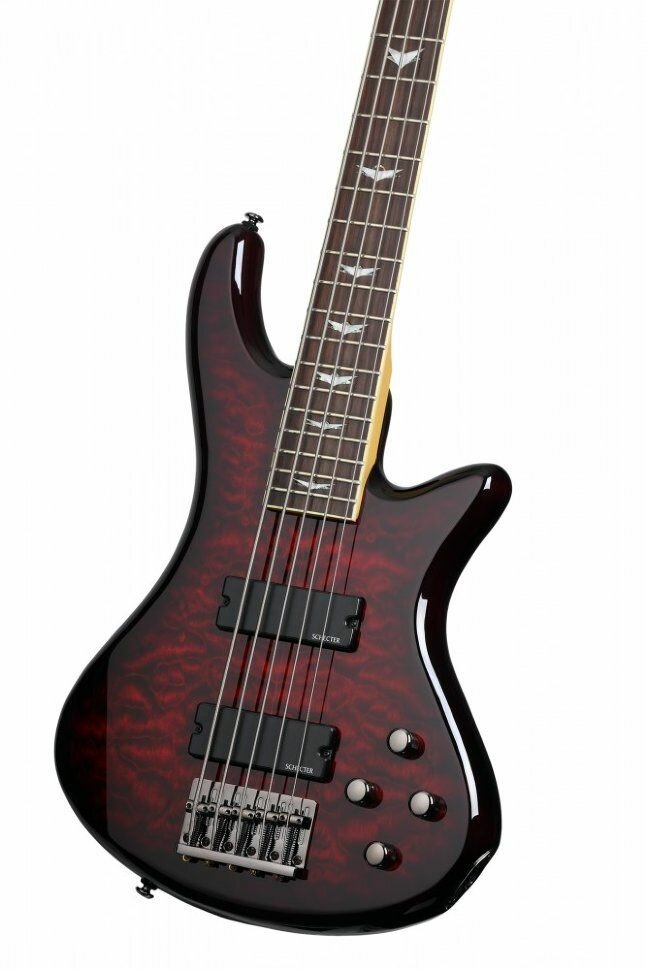Бас-гитара Schecter Stiletto Extreme-5 BCH, 5ти струнная, 24 лада, корпус: красное дерево