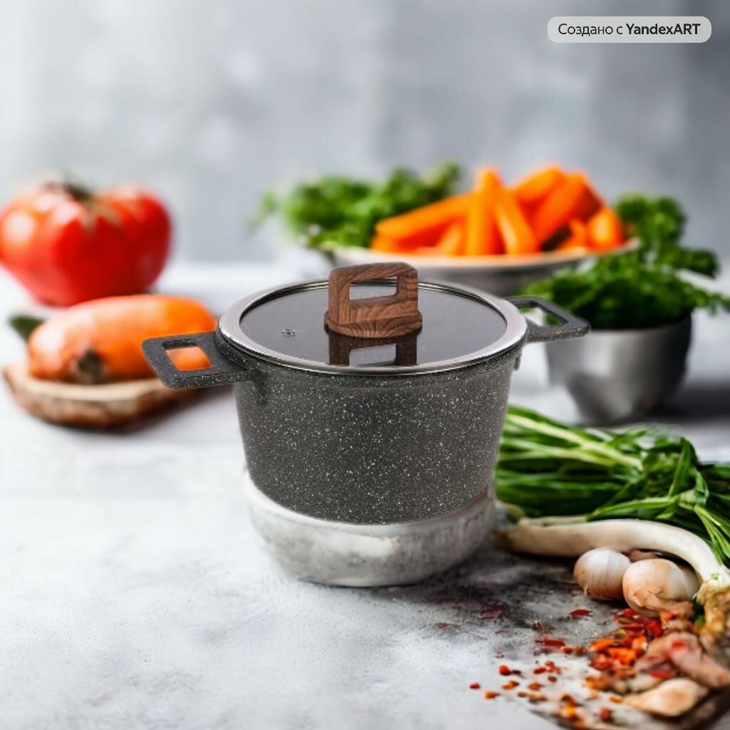 Казан-Кастрюля для приготовления разных блюд HAB-42 5,5л 24см