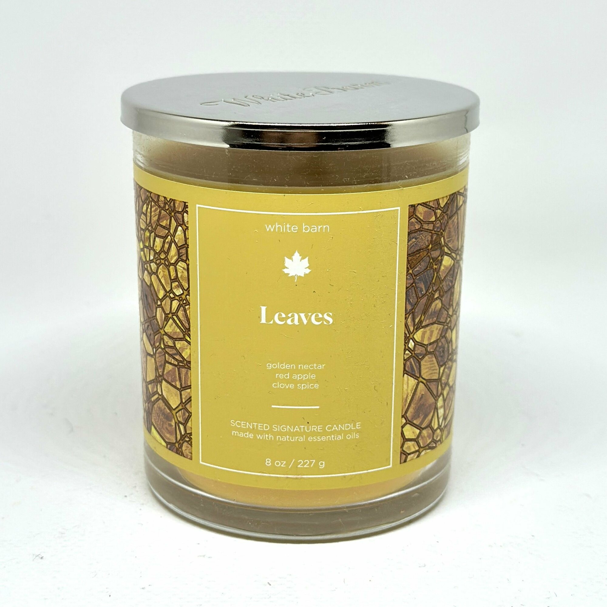 Bath And Body Works ароматическая свеча с 1 фитилем LEAVES (227грамм)