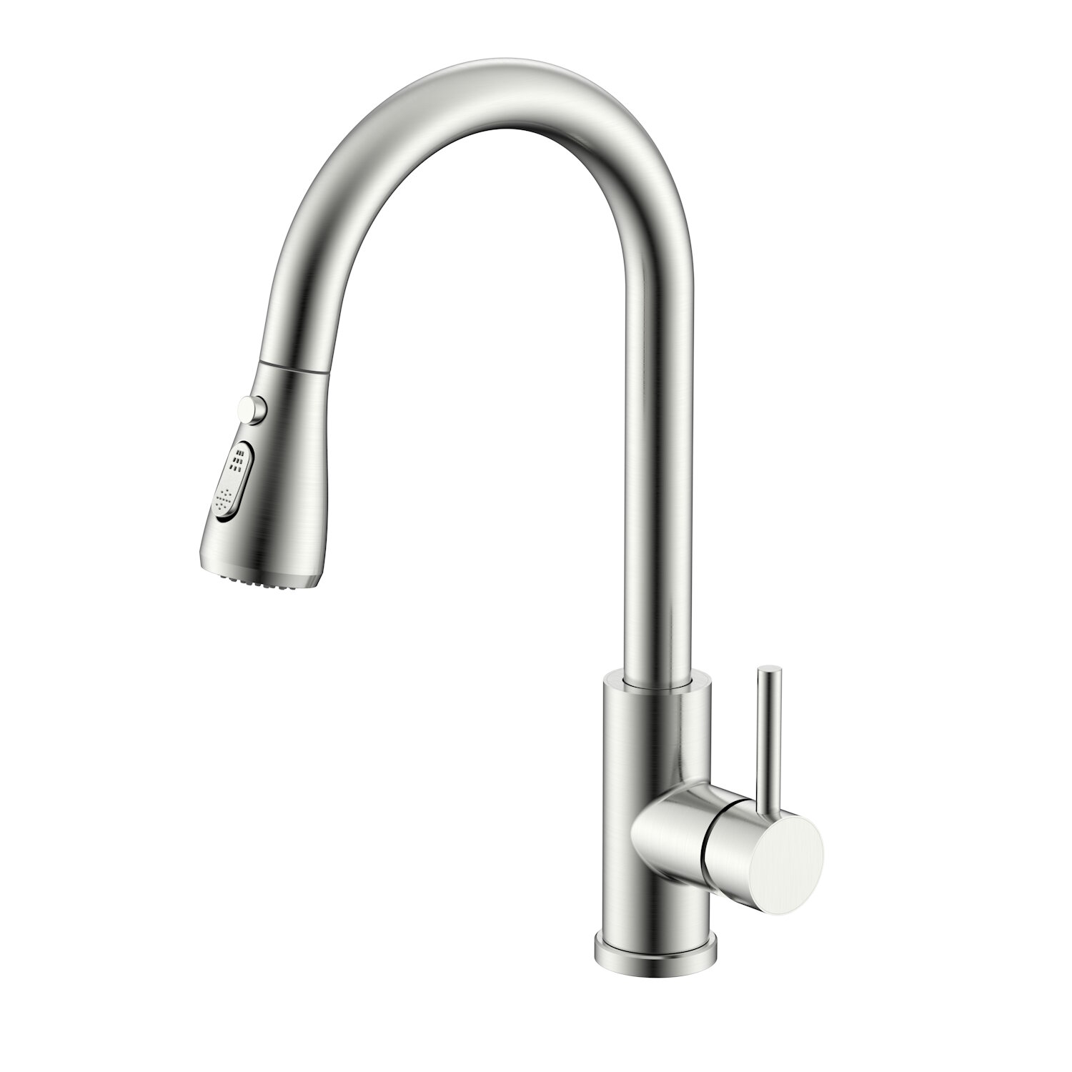 Смеситель для кухни с выдвижным изливом Splenka S203.49.05, сатин