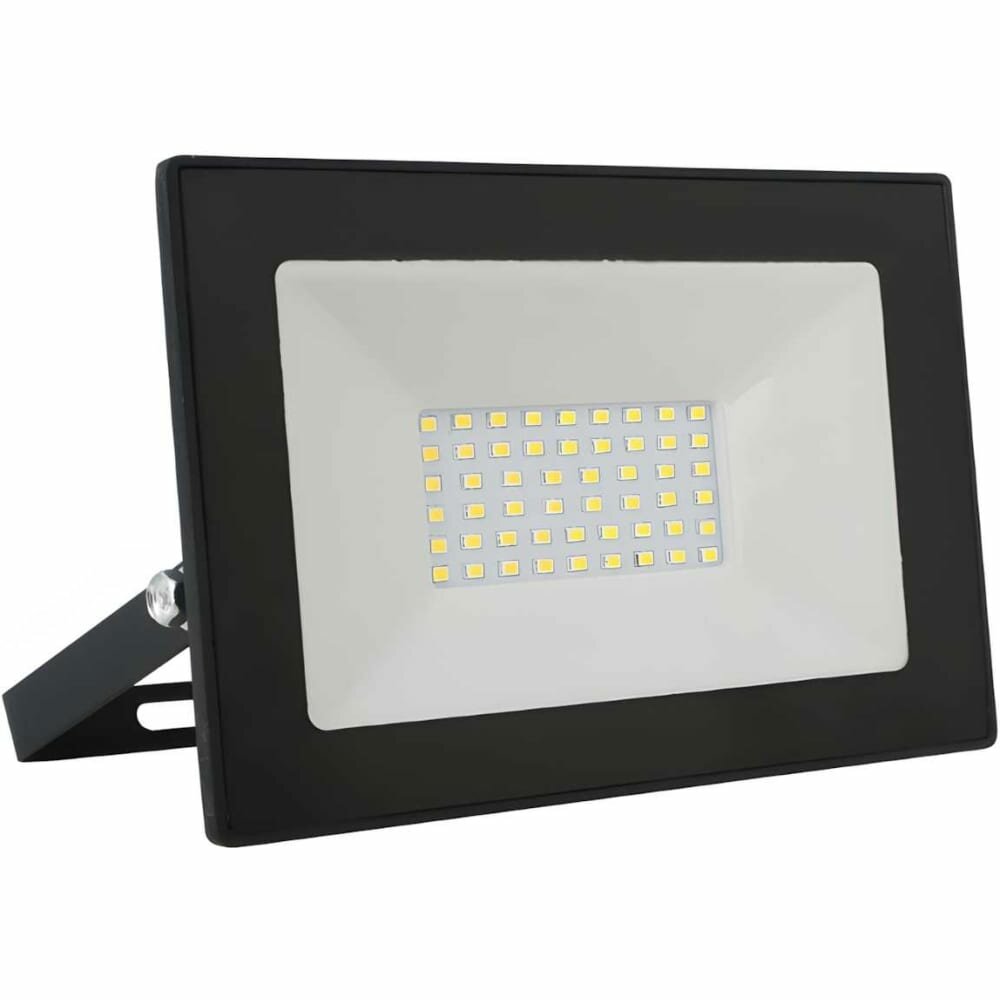 Прожектор Ultraflash LED SMD, черный, 50Вт, 230В, 6500К LFL-5001 C02 12317, металлический, 50 Вт, 230 В